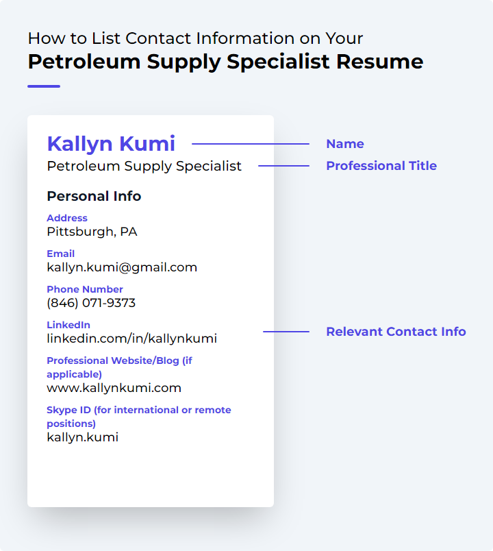Petroleum Supply Specialist Resume Examples and Templates