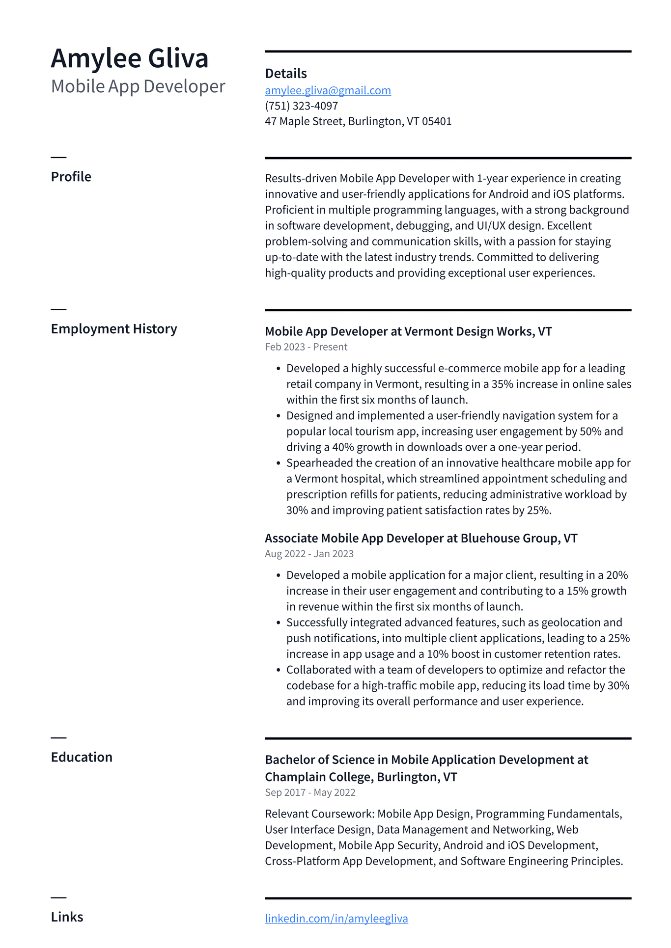 Pinterest Mobile App Developer Resume Examples | ResumeCat