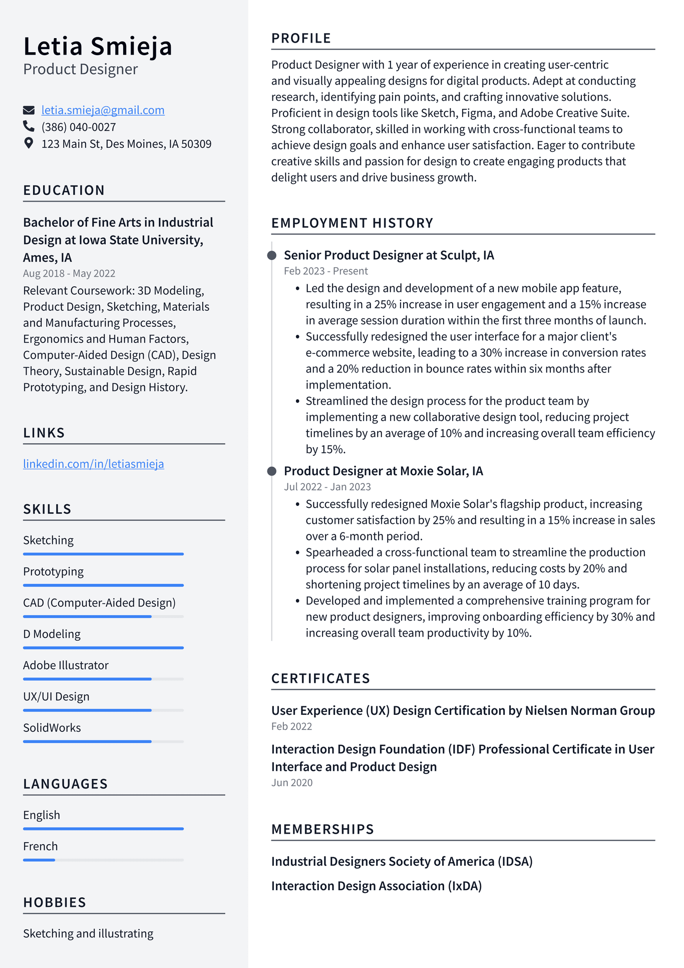 Pinterest Product Designer Resume Examples | ResumeCat