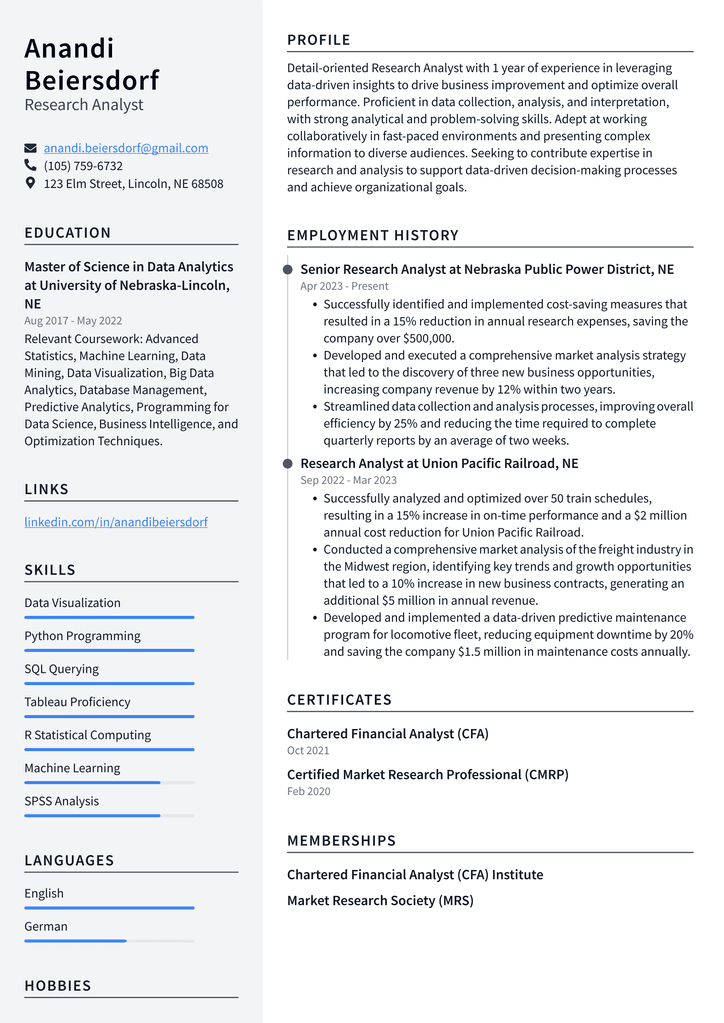 Pinterest Research Analyst Resume Examples | ResumeCat