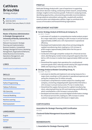 Pinterest Strategy Analyst Resume Examples | ResumeCat