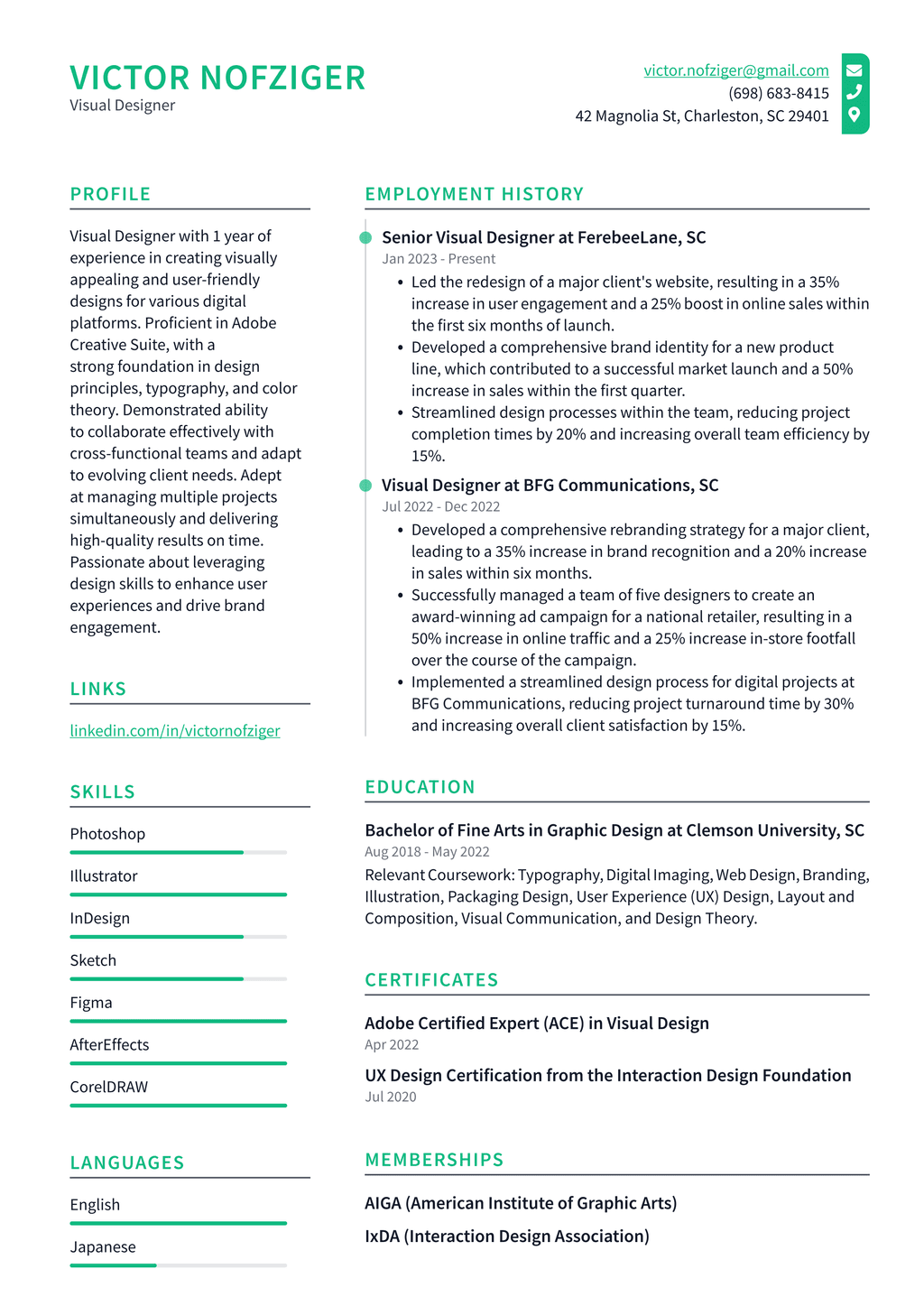 Pinterest Visual Designer Resume Examples | ResumeCat