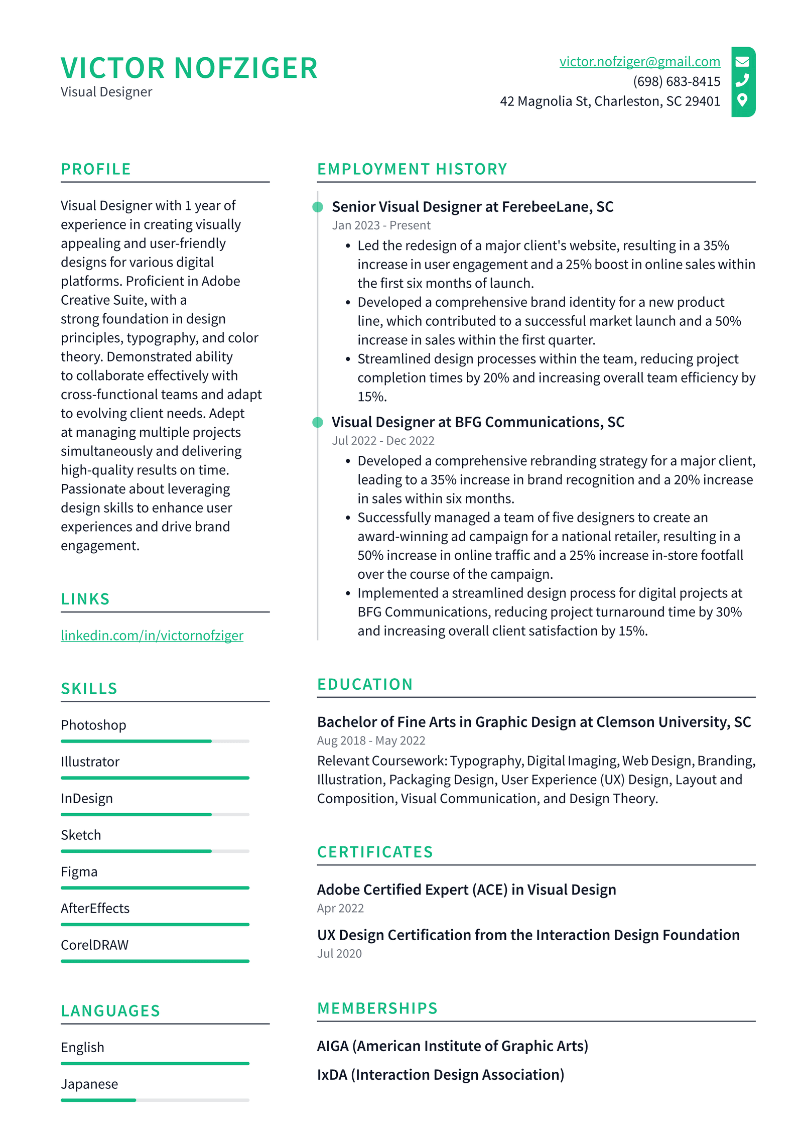 Pinterest Visual Designer Resume Examples | ResumeCat