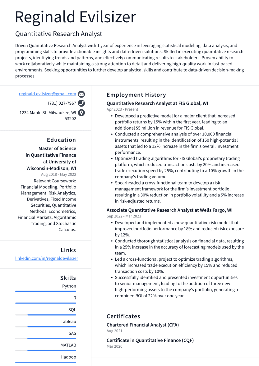 16 Quantitative Research Analyst Interview ions With Example Answers 