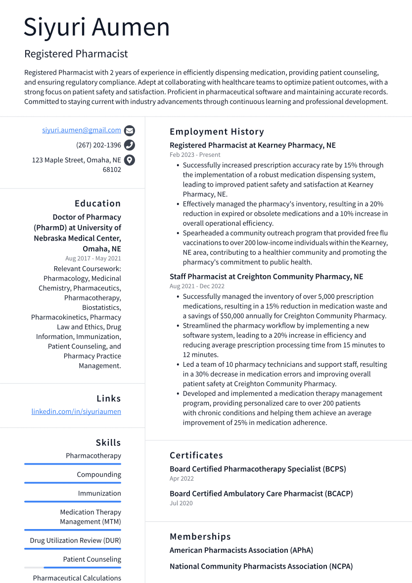 Top 18 Registered Pharmacist Resume Objective Examples Top 18 Registered Pharmacist Resume Objective Examples