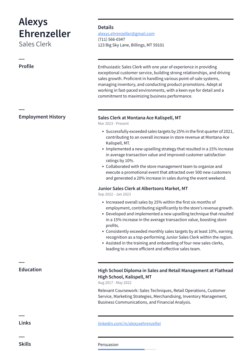 Top 16 Sales Clerk Resume Objective Examples ResumeCat