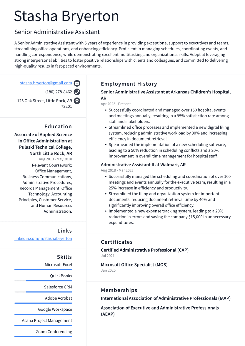 12 Senior Administrative Assistant Skills Definition And Examples
