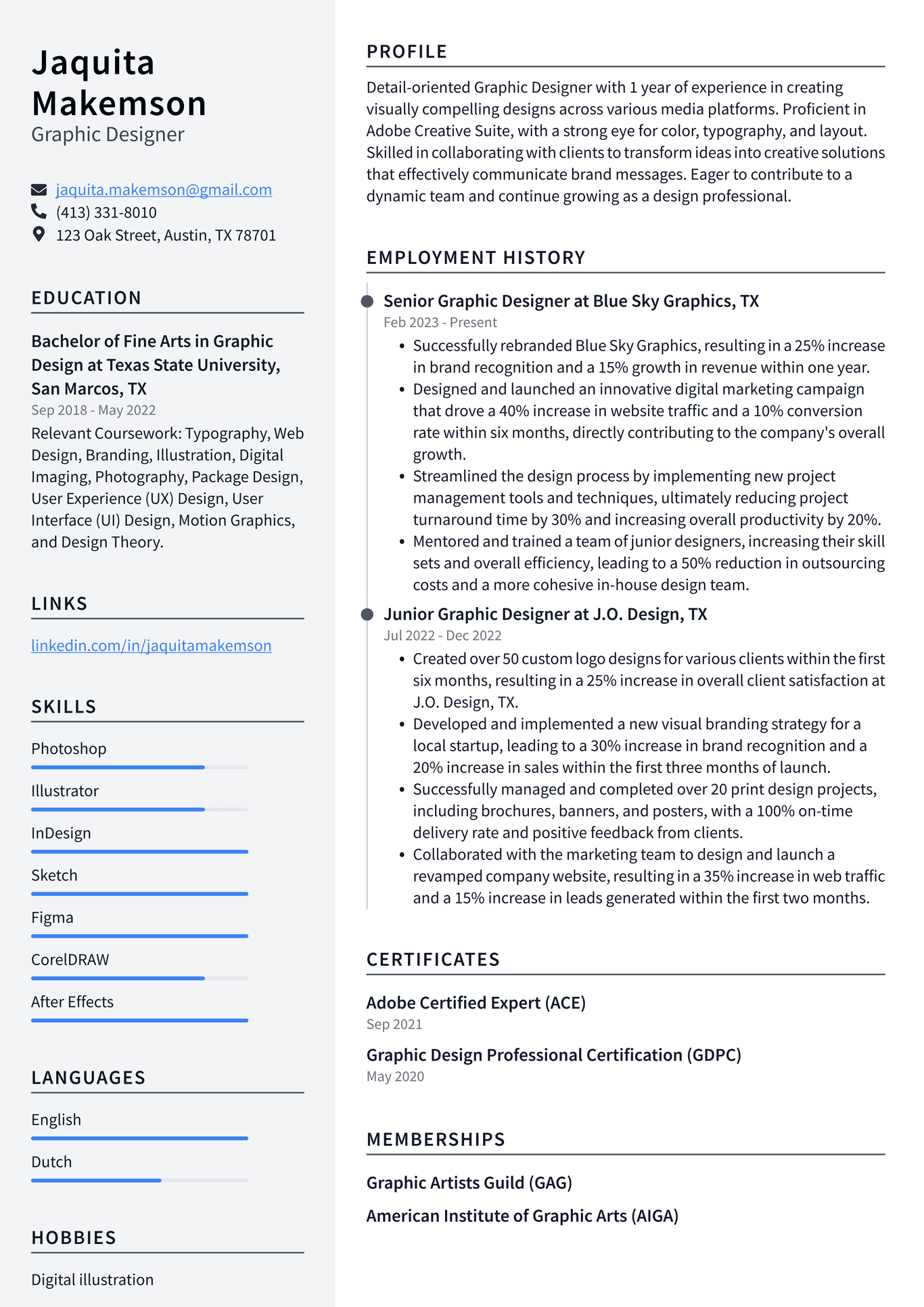 Snapchat Graphic Designer Resume Examples | ResumeCat