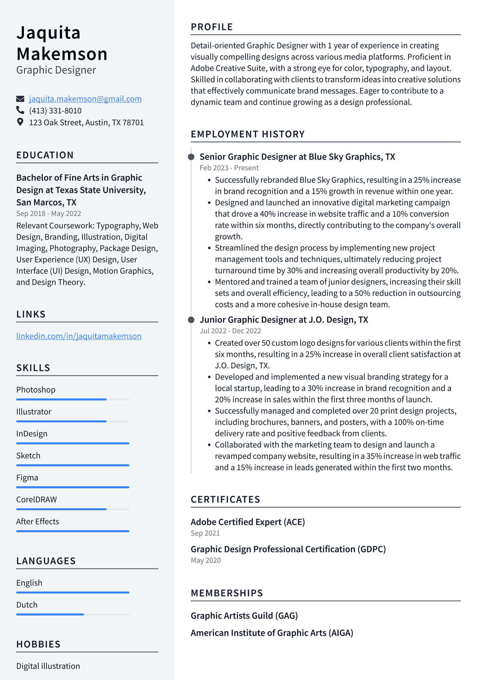 Snapchat Graphic Designer Resume Examples | ResumeCat