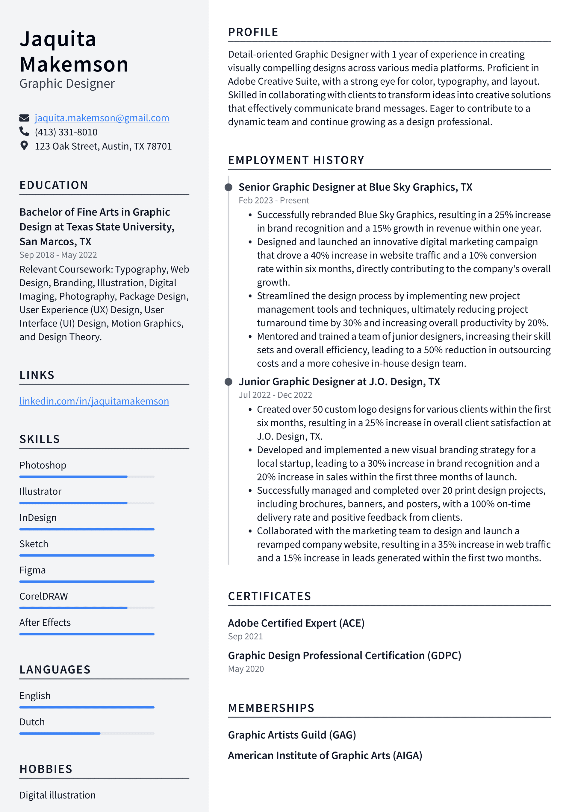 Snapchat Graphic Designer Resume Examples | ResumeCat