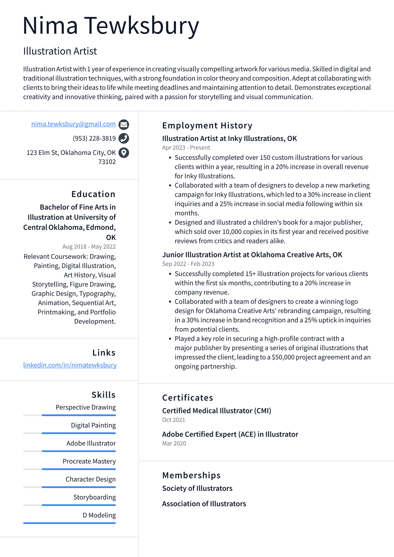 Snapchat Illustration Artist Resume Examples | ResumeCat