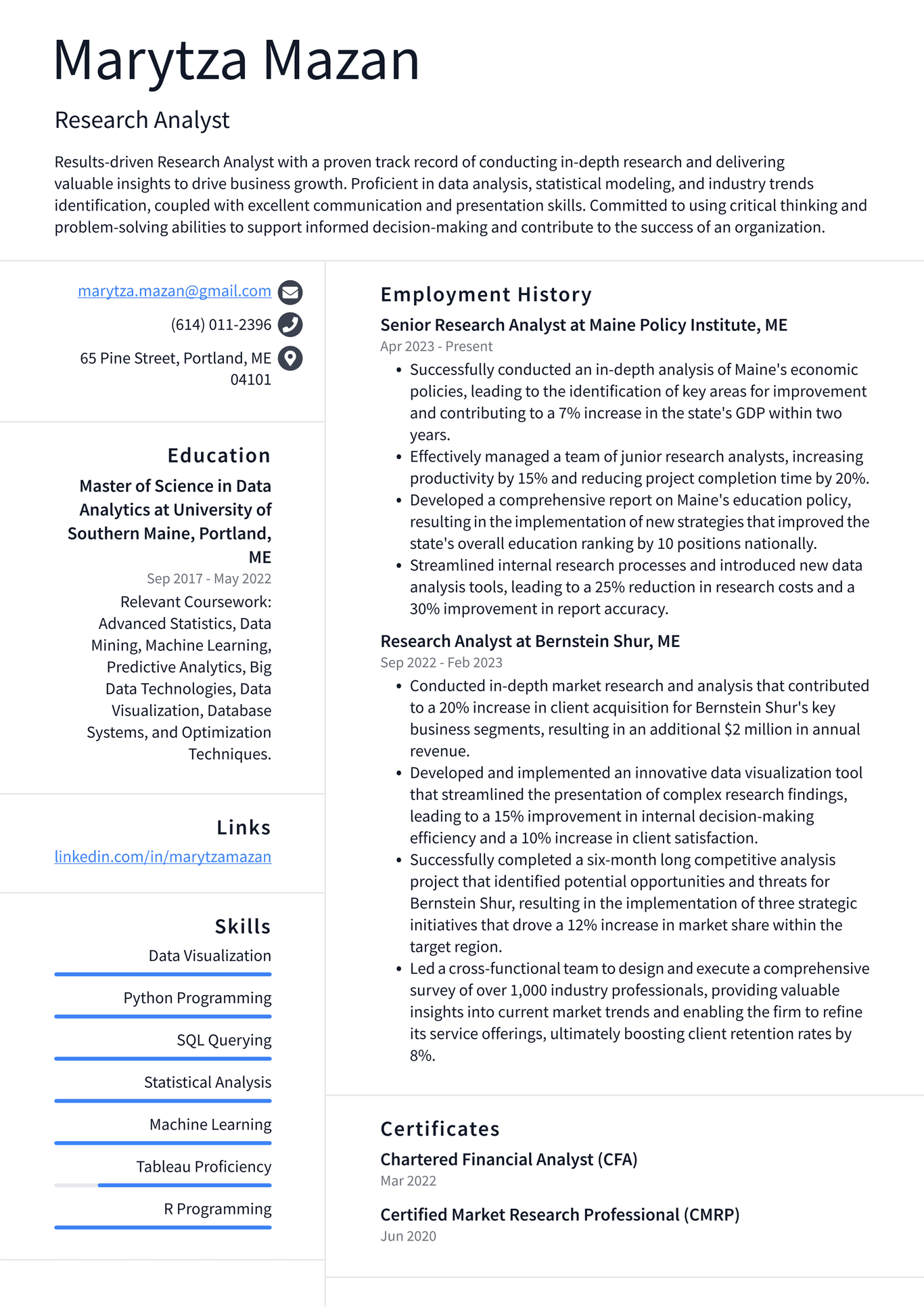 Snapchat Research Analyst Resume Examples | ResumeCat Snapchat Research Analyst Resume Examples | ResumeCat