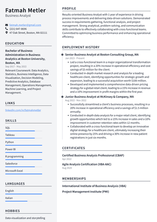 Tesla Business Analyst Resume Examples | ResumeCat