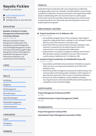 Tesla Project Coordinator Resume Examples | ResumeCat
