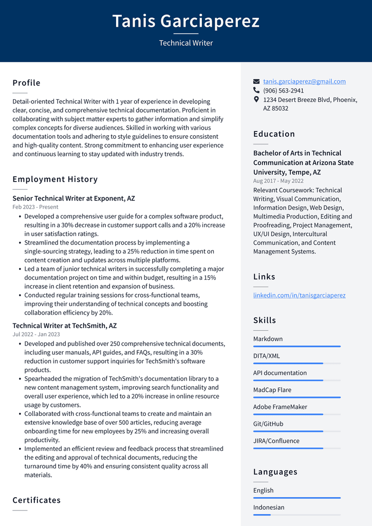 Tesla Technical Writer Resume Examples | ResumeCat Tesla Technical Writer Resume Examples | ResumeCat