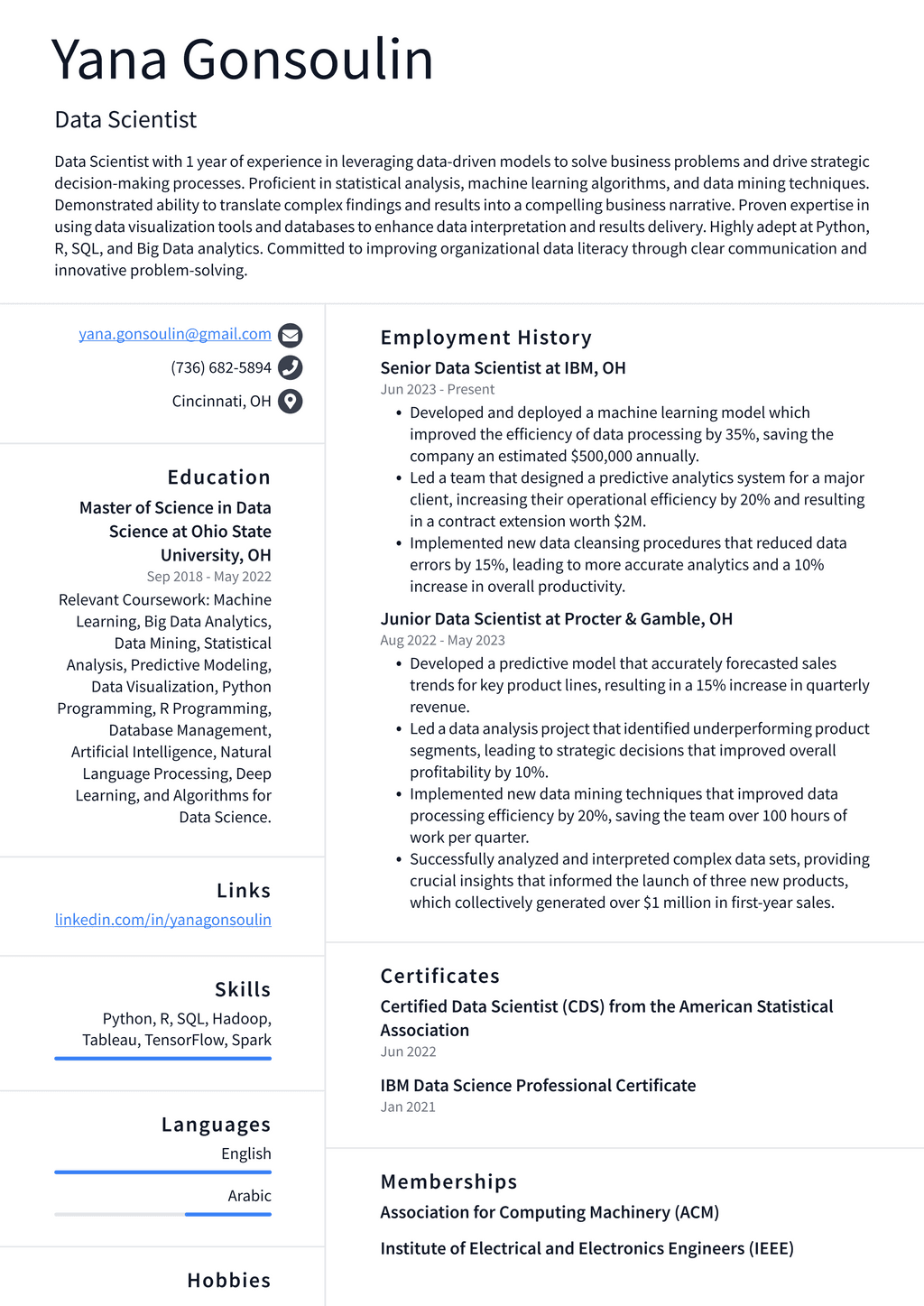 Twitter Data Scientist Resume Examples | ResumeCat