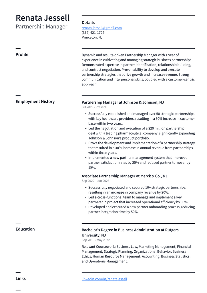 Twitter Partnership Manager Resume Examples | ResumeCat