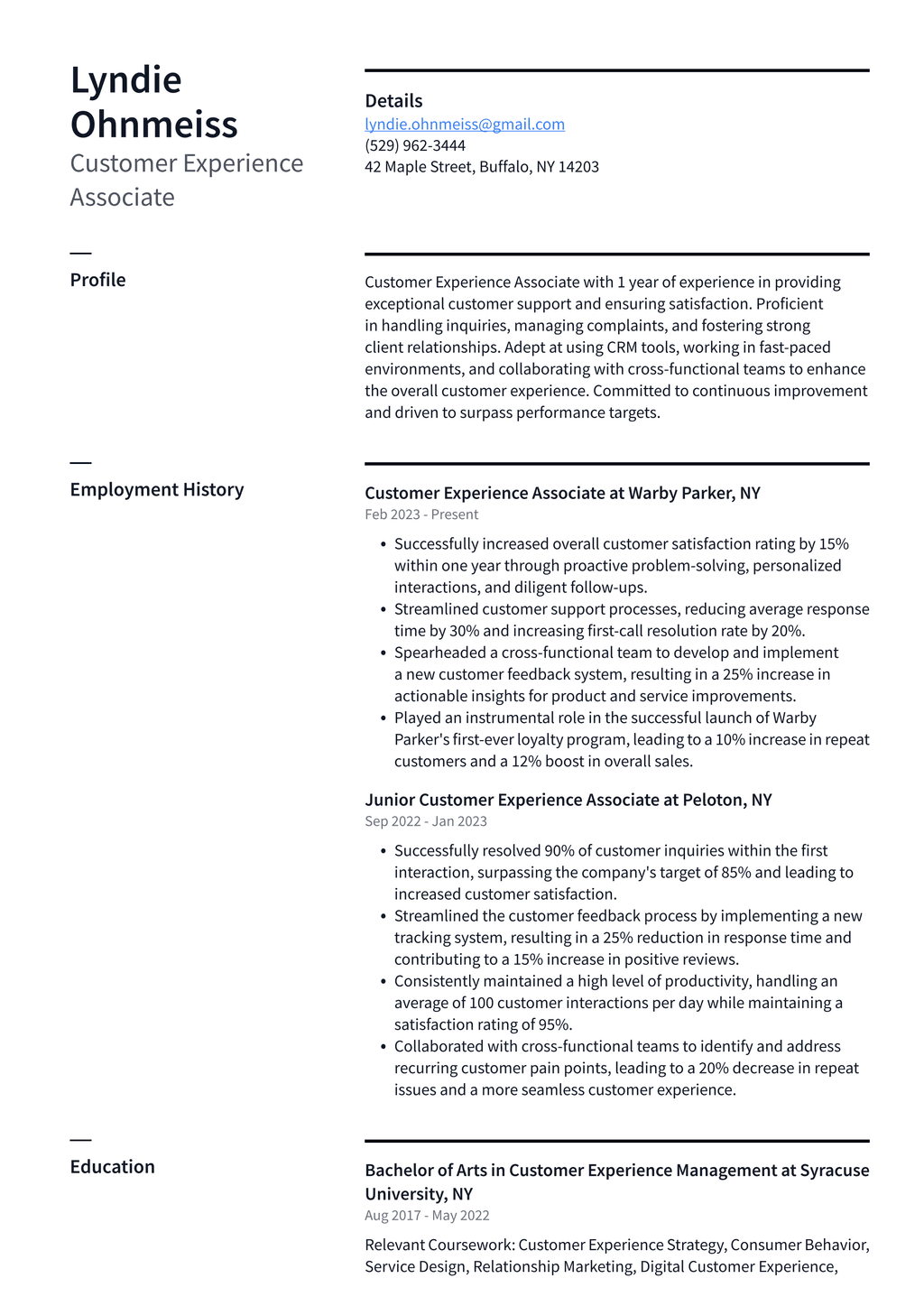 Uber Customer Experience Associate Resume Examples
