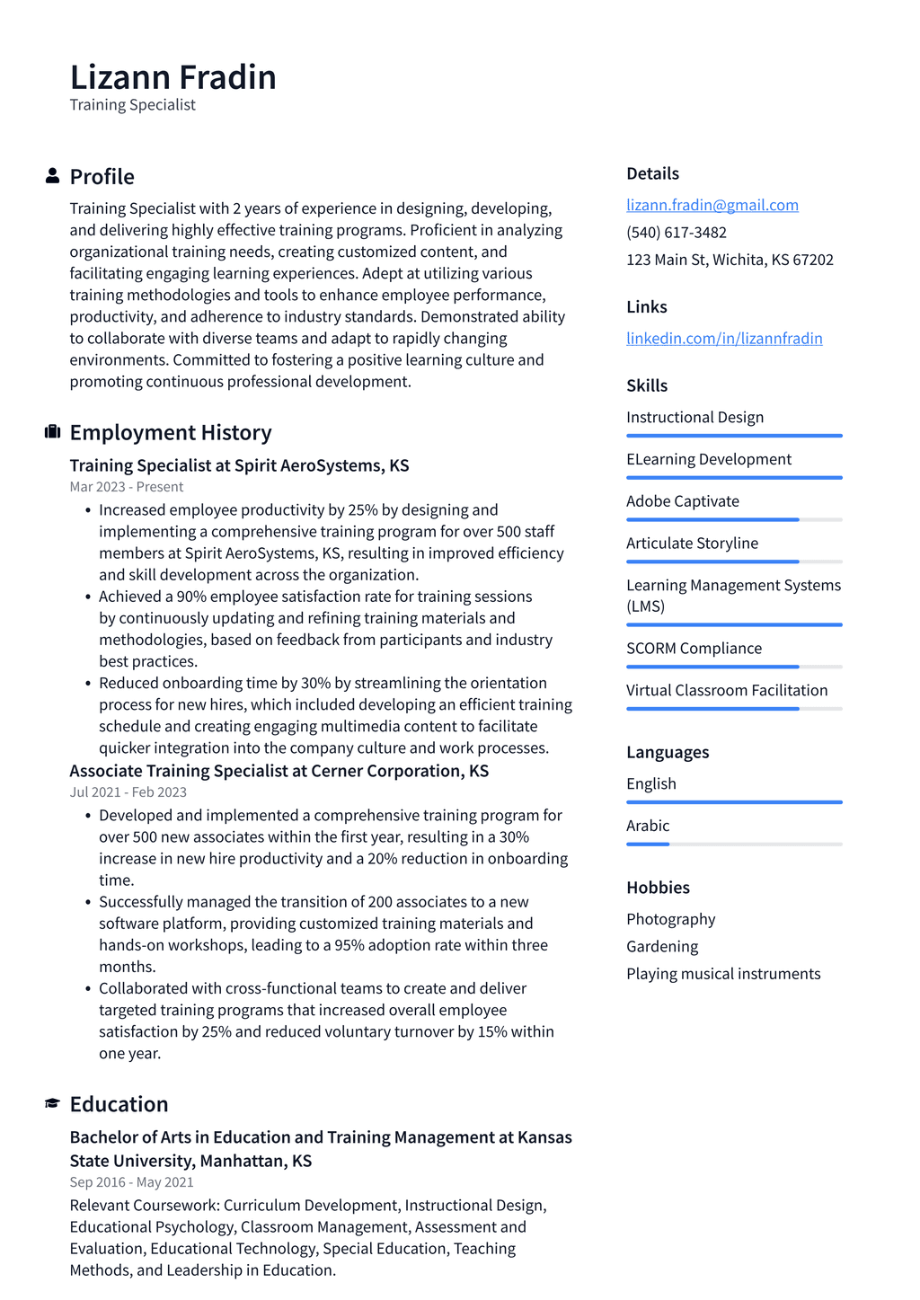 Uber Training Specialist Resume Examples | ResumeCat