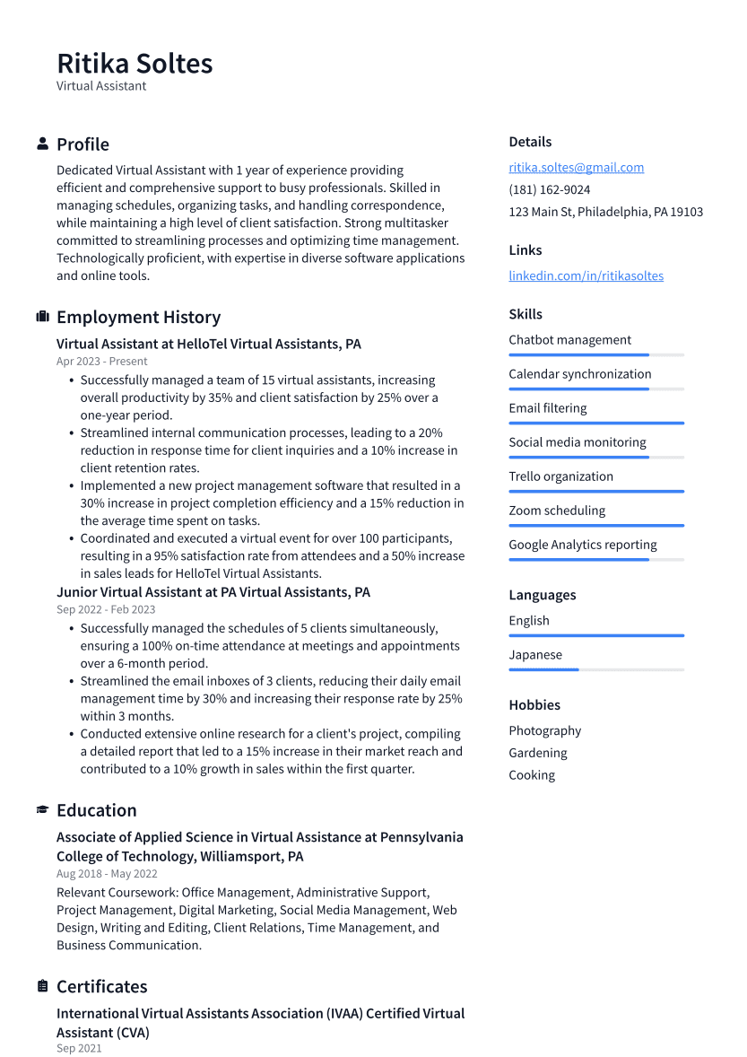Top 12 Virtual Assistant Skills To Put On Your Resume