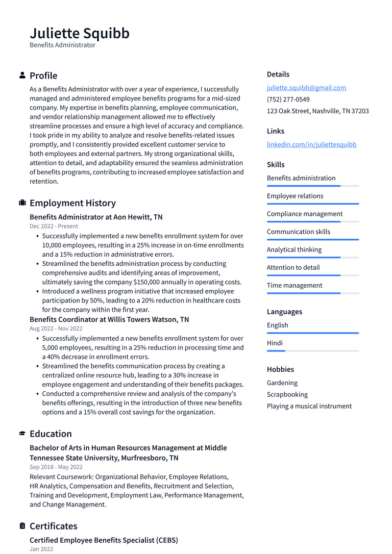 Walgreens Benefits Administrator Resume Examples | ResumeCat