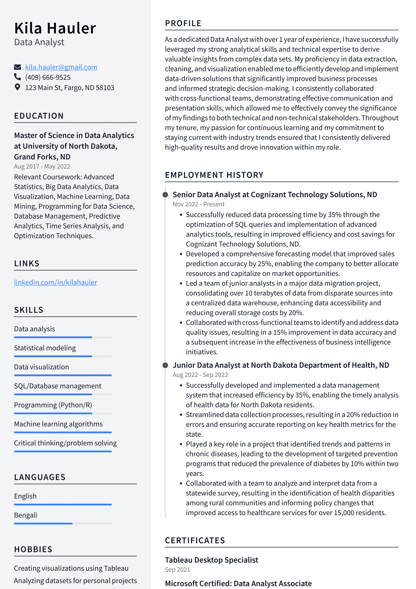 Walgreens Data Analyst Resume Examples | ResumeCat