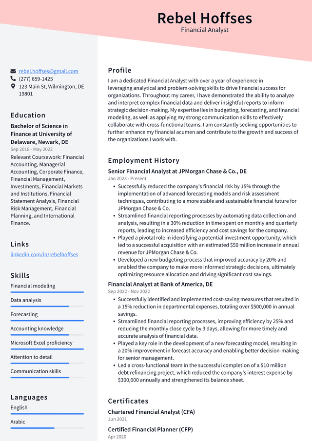 Walgreens Financial Analyst Resume Examples ResumeCat Walgreens Financial Analyst Resume Examples ResumeCat