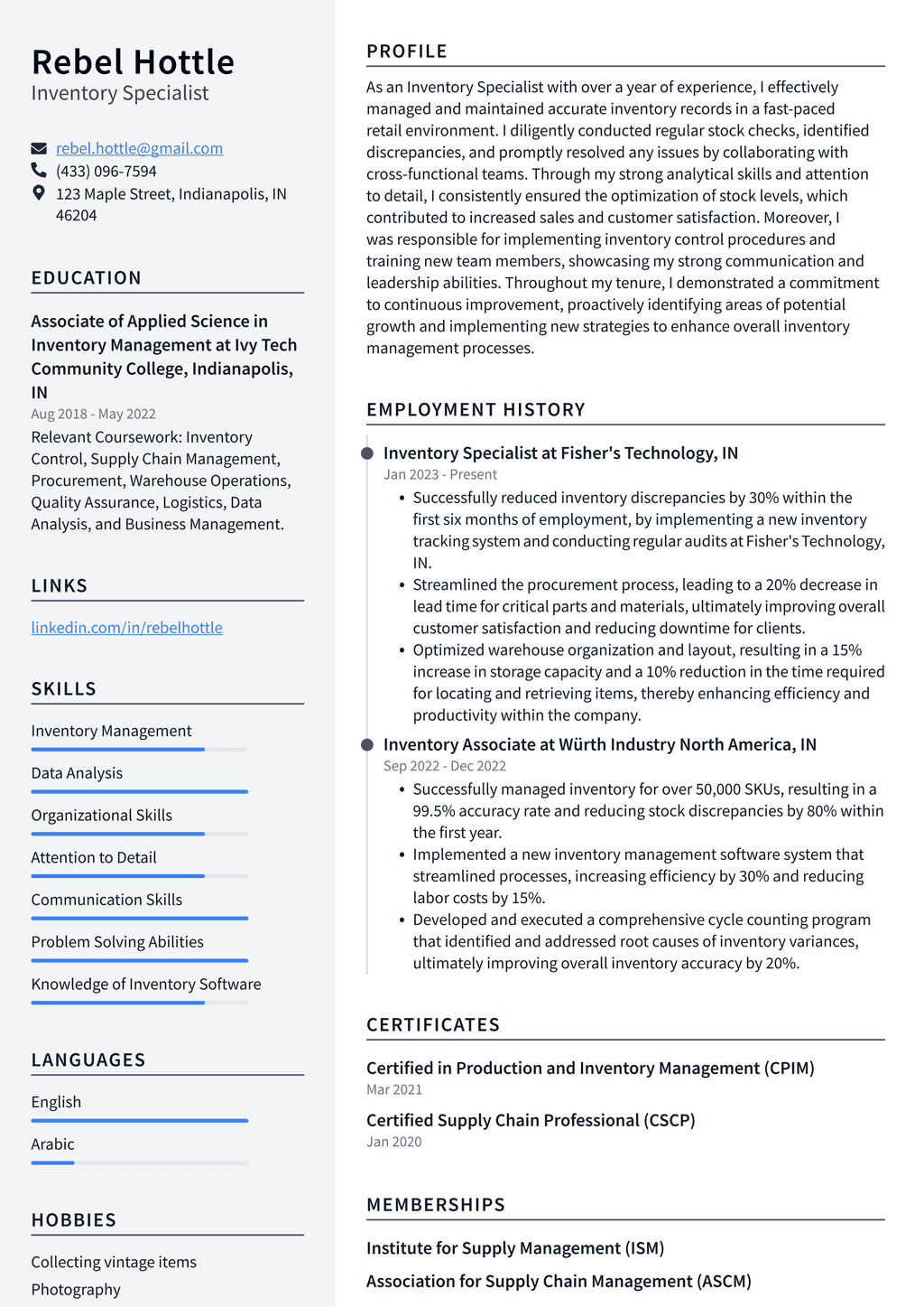 Walgreens Inventory Specialist Resume Examples | ResumeCat