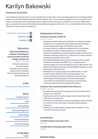 Walmart Footwear Associate Resume Examples | ResumeCat