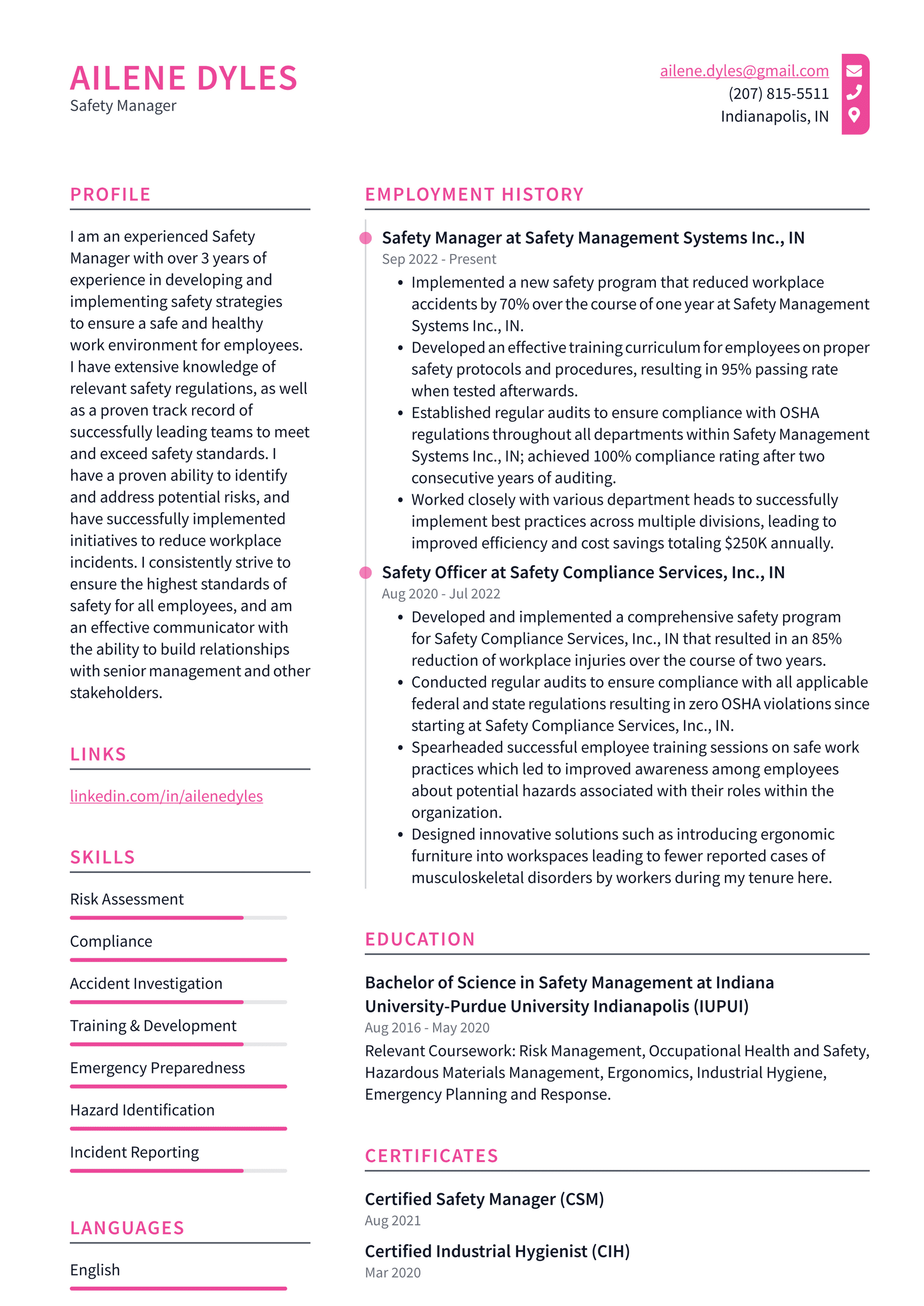 Walmart Safety Manager Resume Examples | ResumeCat