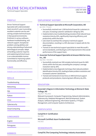 Zoom Technical Support Specialist Resume Examples