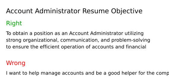 Top 16 Account Administrator Resume Objective Examples