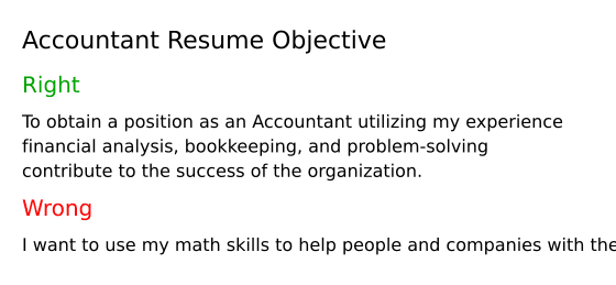 Top 17 Accountant Resume Objective Examples | ResumeCat