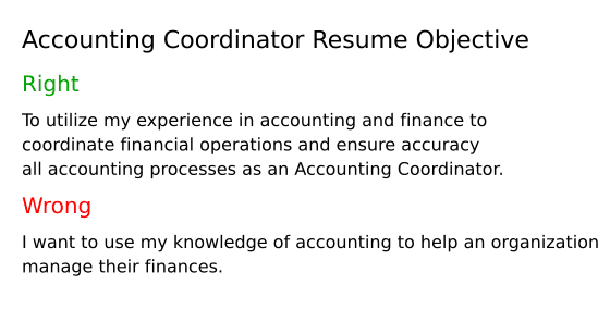 Top 17 Accounting Coordinator Resume Objective Examples