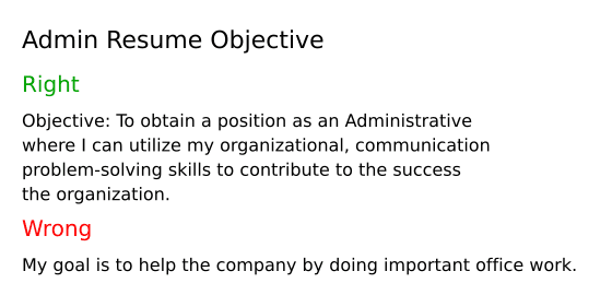 Top 16 Admin Resume Objective Examples | ResumeCat