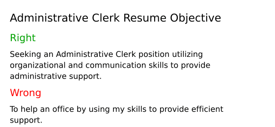 Top 18 Administrative Clerk Resume Objective Examples