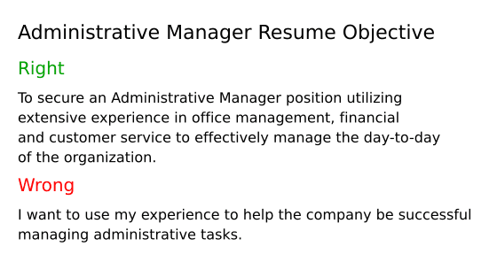 Top 18 Administrative Manager Resume Objective Examples