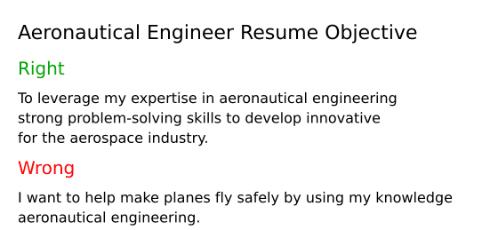 Top 16 Aeronautical Engineer Resume Objective Examples