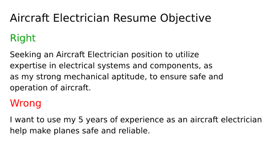 Top 18 Aircraft Electrician Resume Objective Examples