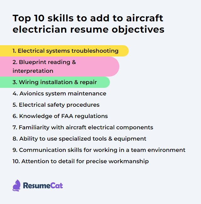 Top 18 Aircraft Electrician Resume Objective Examples