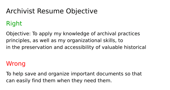 Top 17 Archivist Resume Objective Examples | ResumeCat