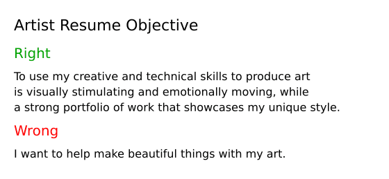 Top 17 Artist Resume Objective Examples | ResumeCat