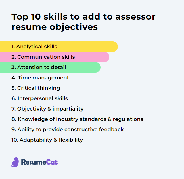 Top 18 Assessor Resume Objective Examples | ResumeCat