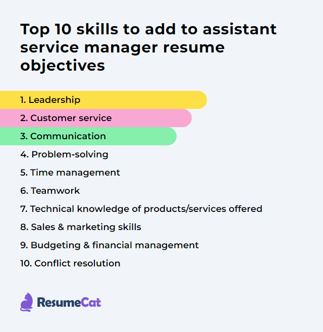 Top 18 Assistant Service Manager Resume Objective Examples