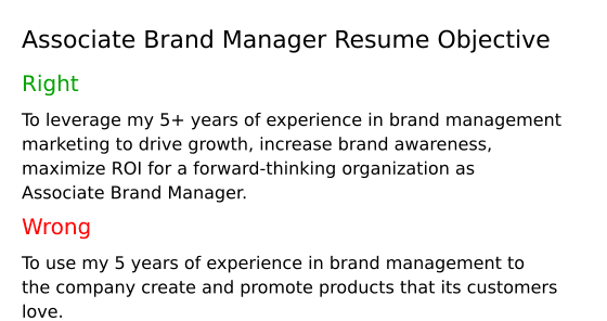 Top 16 Associate Brand Manager Resume Objective Examples