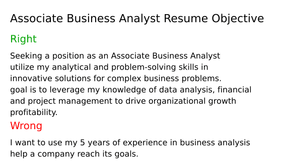 Top 18 Associate Business Analyst Resume Objective Examples