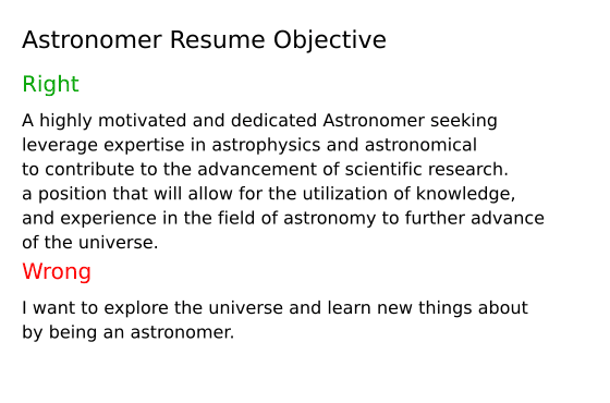 Top 18 Astronomer Resume Objective Examples | ResumeCat