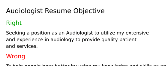 Top 17 Audiologist Resume Objective Examples | ResumeCat