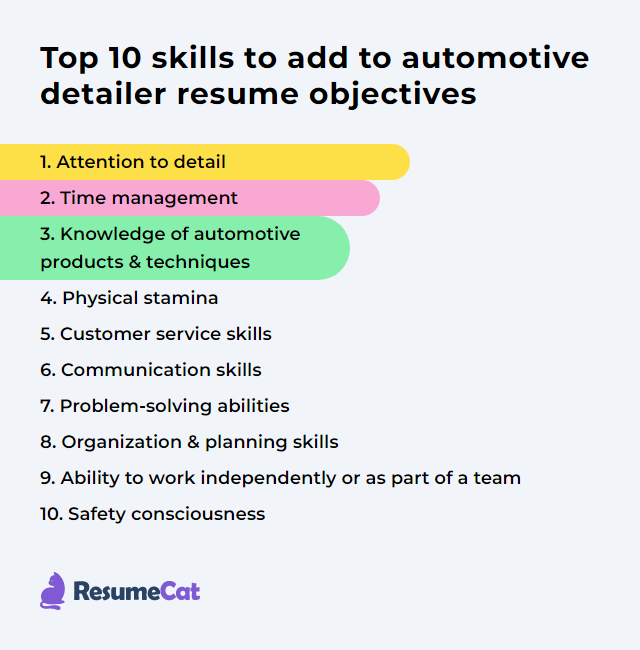 Top 17 Automotive Detailer Resume Objective Examples