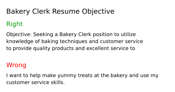 Top 16 Bakery Clerk Resume Objective Examples | ResumeCat